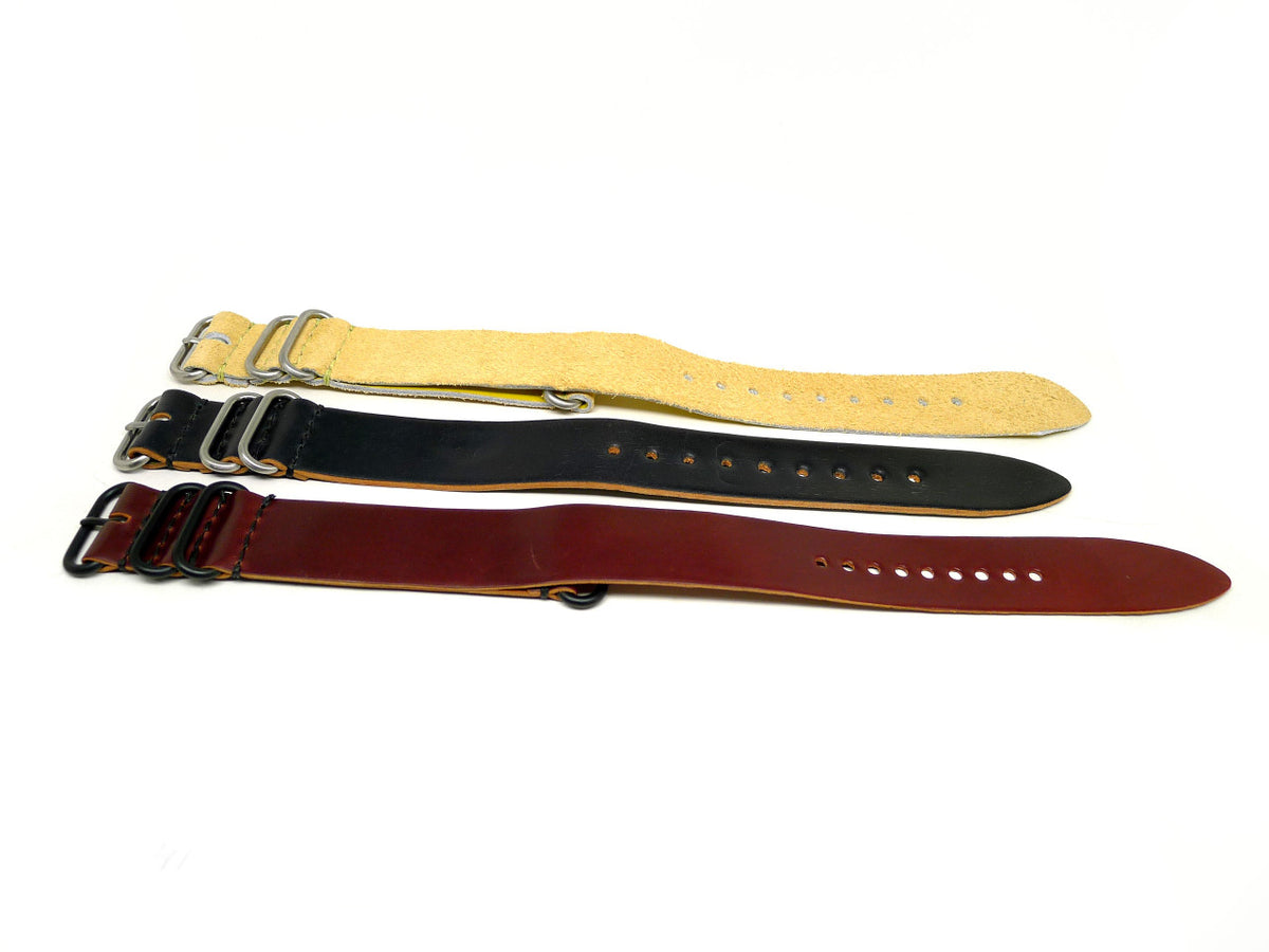26mm Horween Shell Cordovan Strap 3x Pack - Set 26-41 – DaLuca Straps